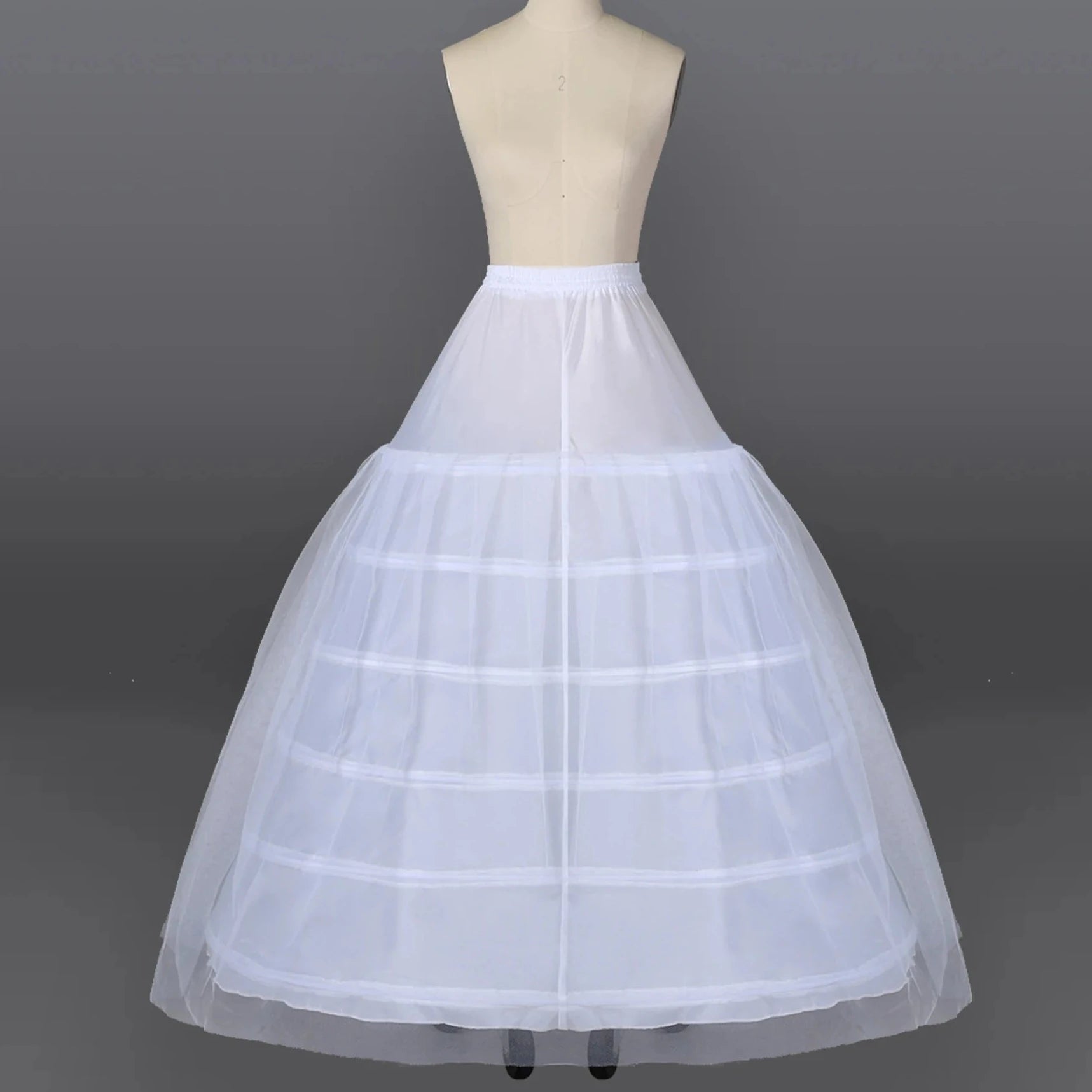 6 Hoops Crinoline Long Wedding Petticoat for Ball Gown Dress - Nylon ...